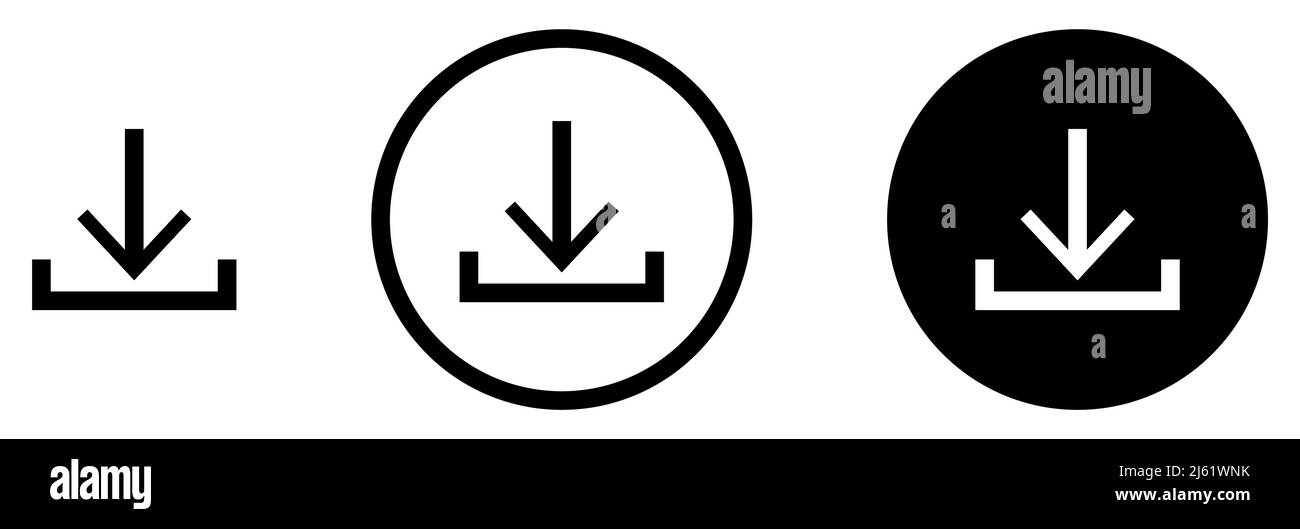 Download icon set. Symbol for website design, logo, app, UI. Vector ...