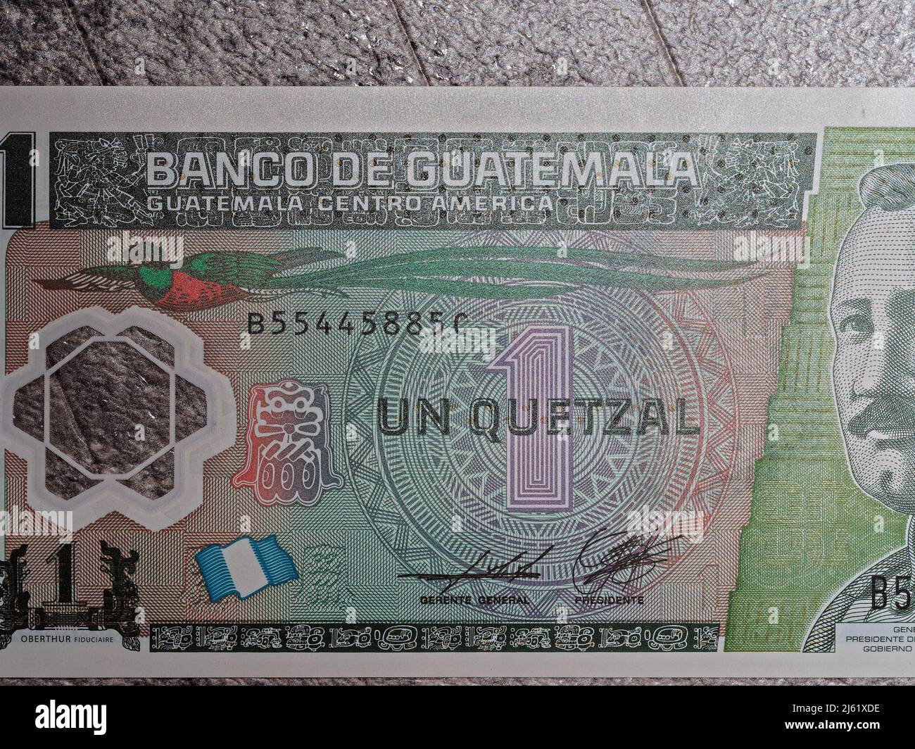 03 24 2022 Guatemala's national Bird Guatemalan Quetzal in Currency ...