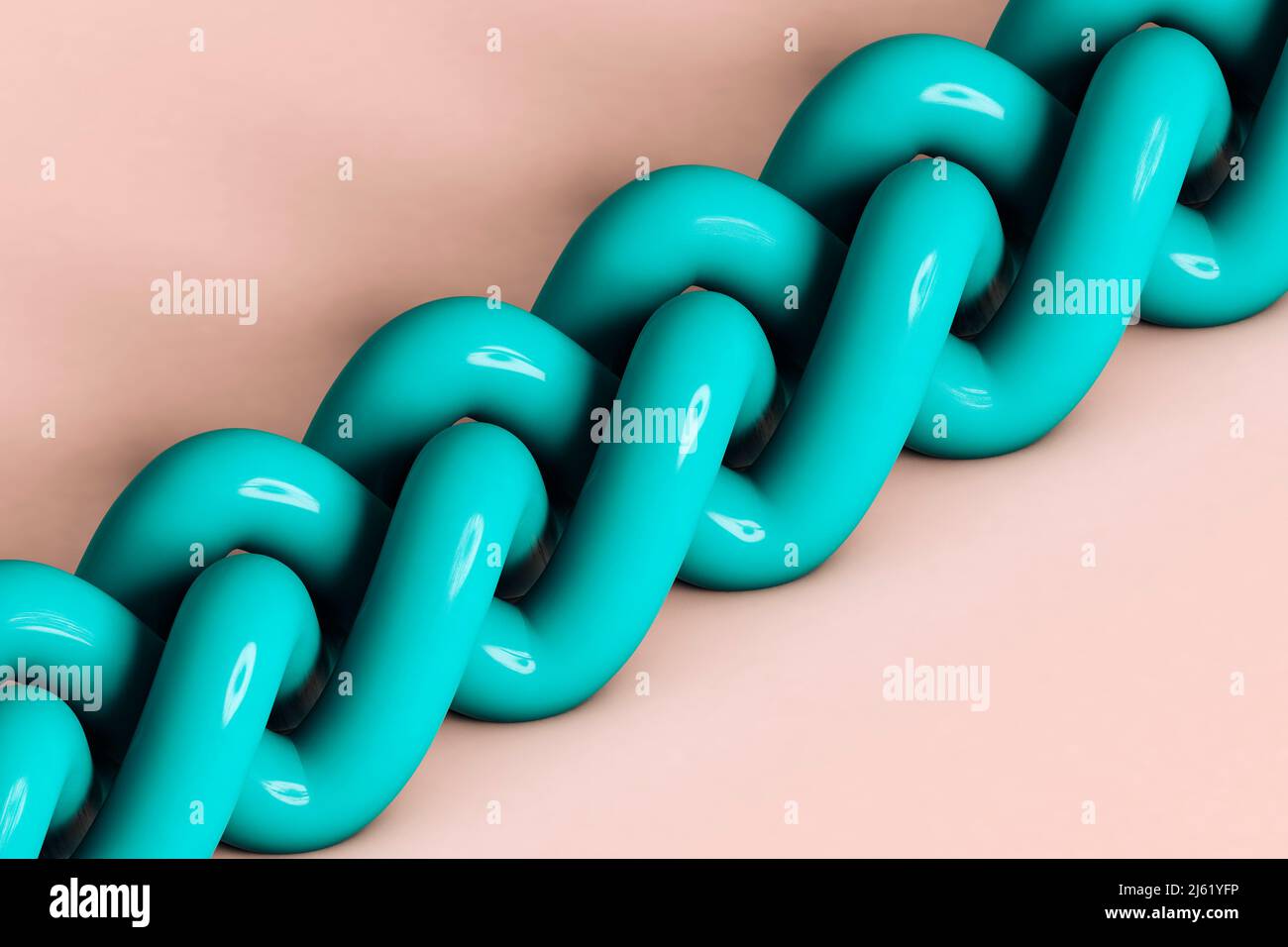 Three dimensional render of green metallic rope Stock Photo - Alamy