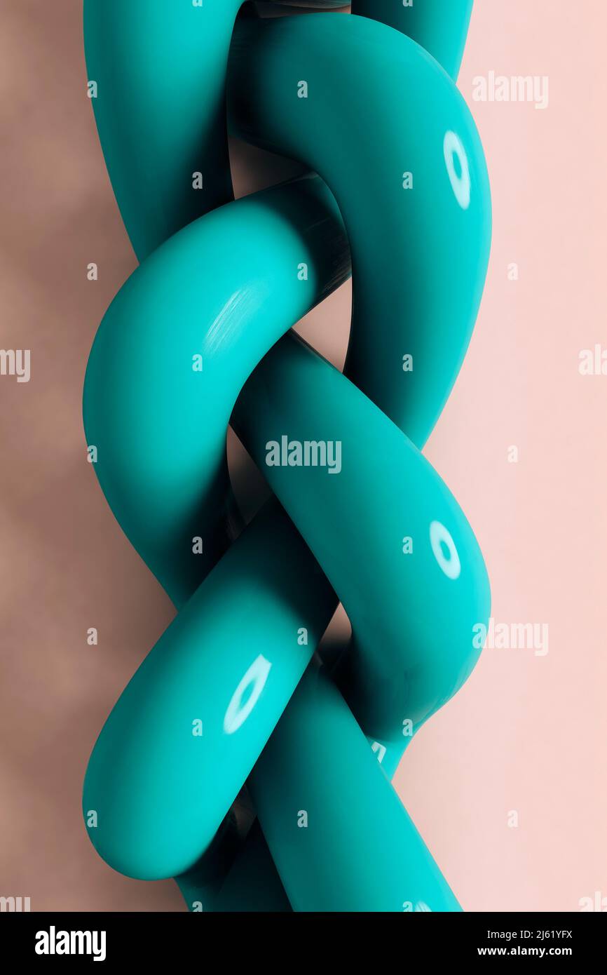 Three dimensional render of green metallic rope Stock Photo - Alamy