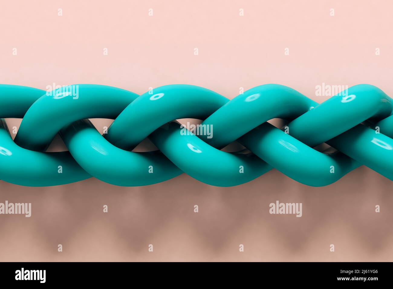 Three dimensional render of green metallic rope Stock Photo - Alamy