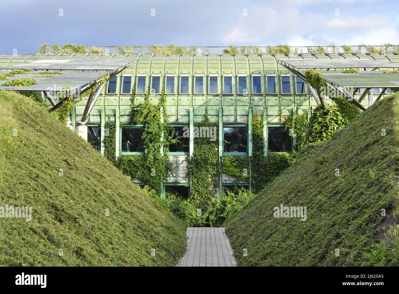 University of Warsaw Library, modern building exterior in Warsaw Poland ...