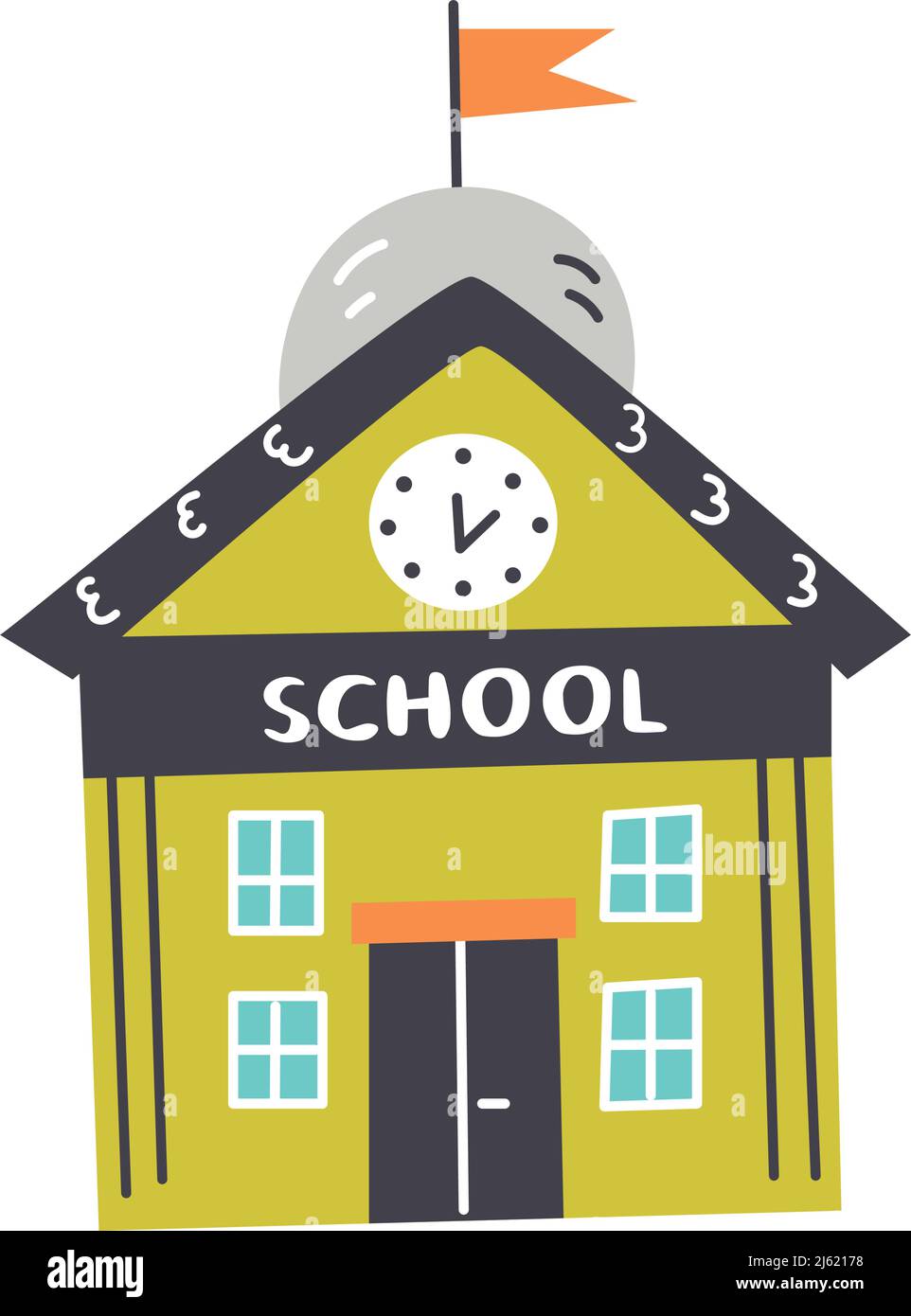 School class outside school Stock Vector Images - Alamy