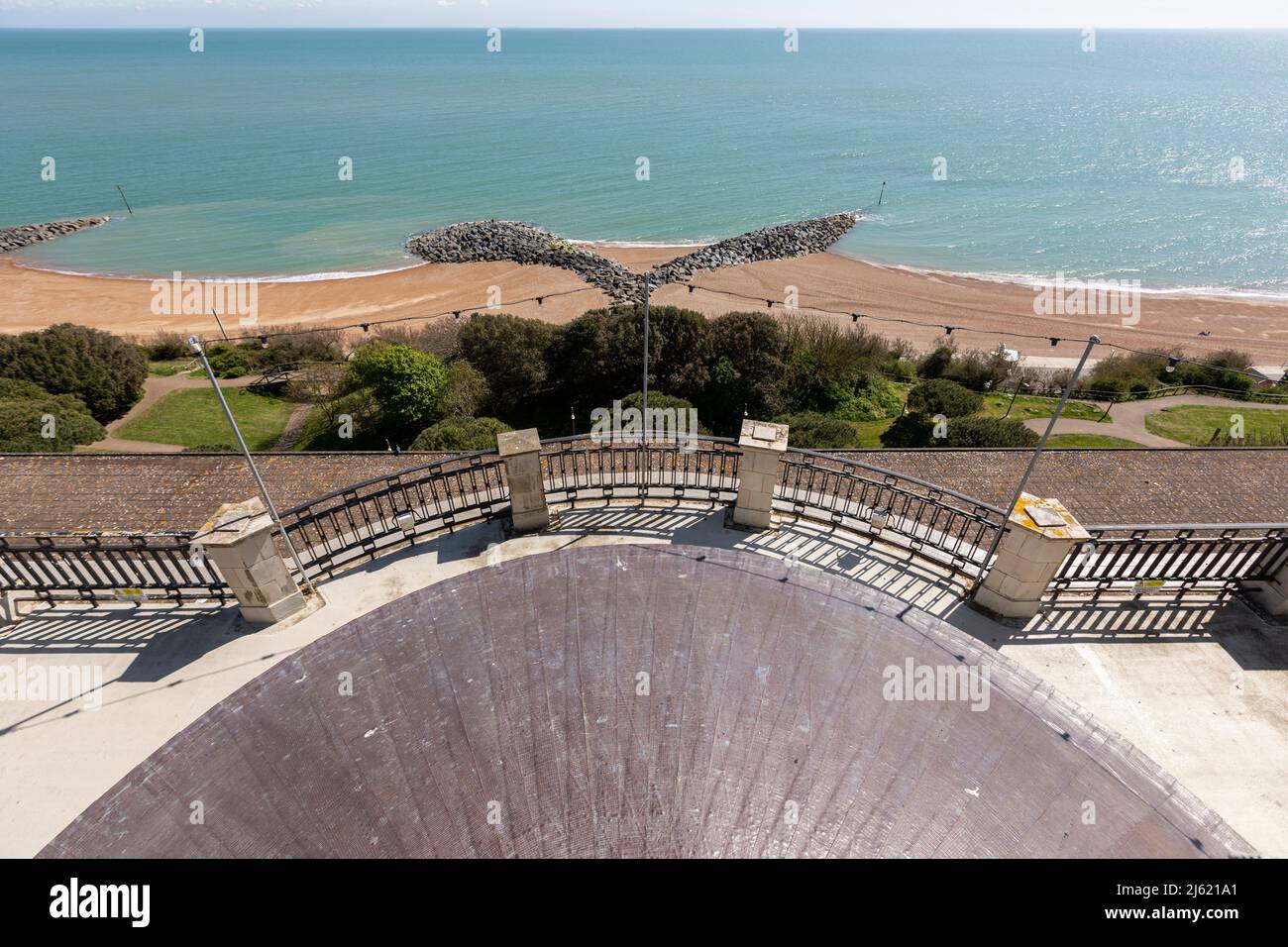 The view from Lees Cliff Hall terrace, Folkestone Stock Photo - Alamy