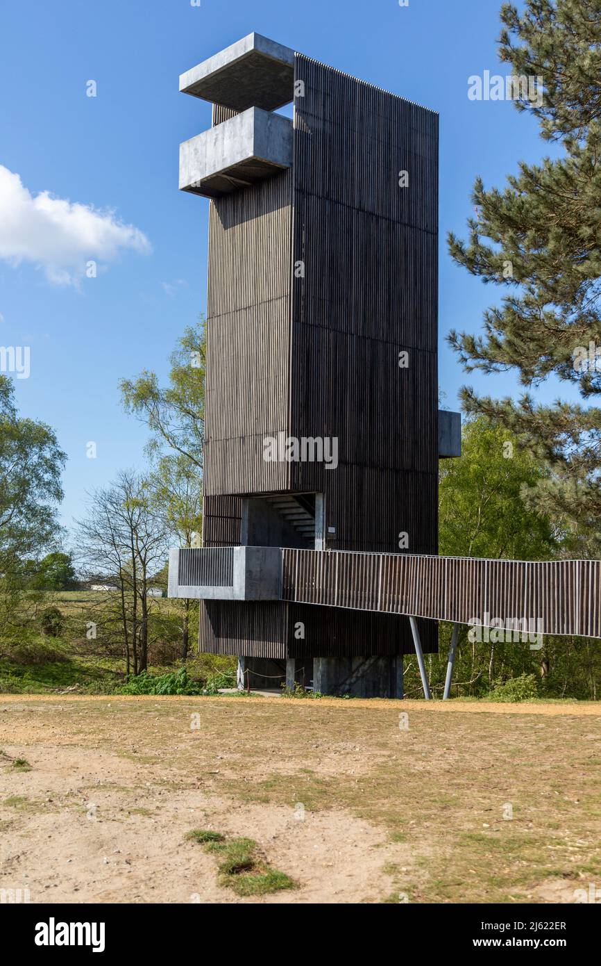 Viewing tower Anglo-Saxon royal burial ground, Sutton Hoo, Suffolk ...