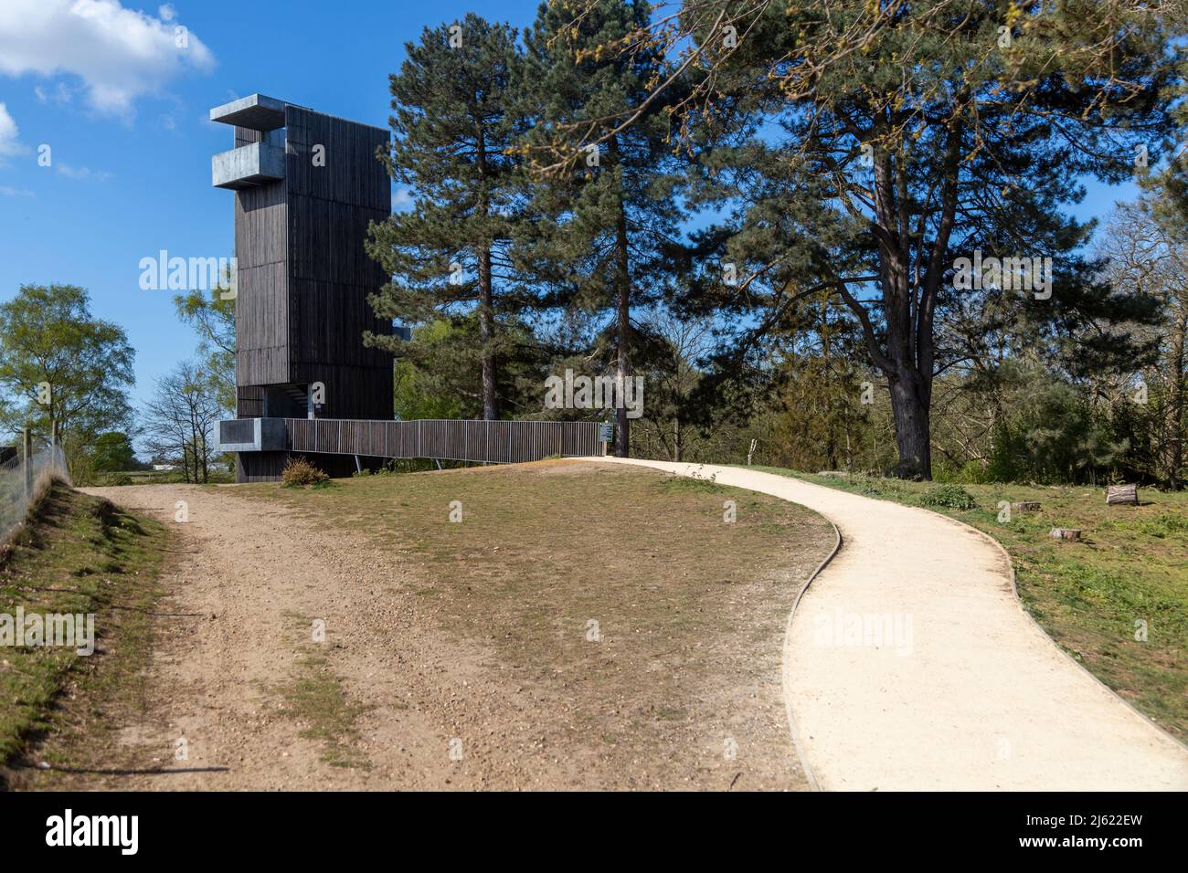 Viewing tower Anglo-Saxon royal burial ground, Sutton Hoo, Suffolk ...