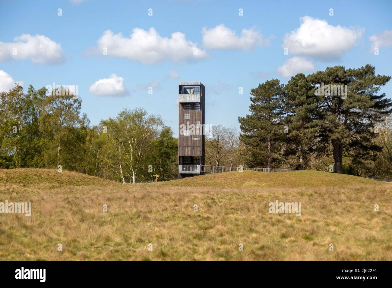 Viewing tower Anglo-Saxon royal burial ground, Sutton Hoo, Suffolk ...