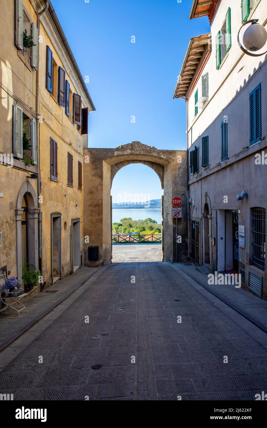 Trasimeno lake view city gate hi-res stock photography and images - Alamy