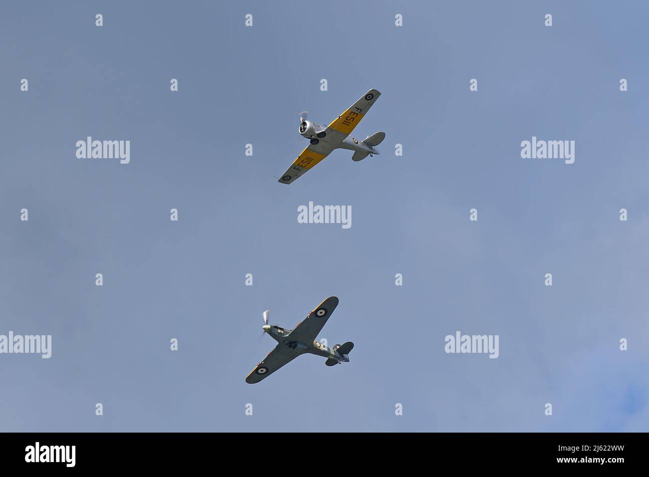 Harvard FE511, Hawker Hurricane Mk IIb BE505, Goodwood 79th Members ...