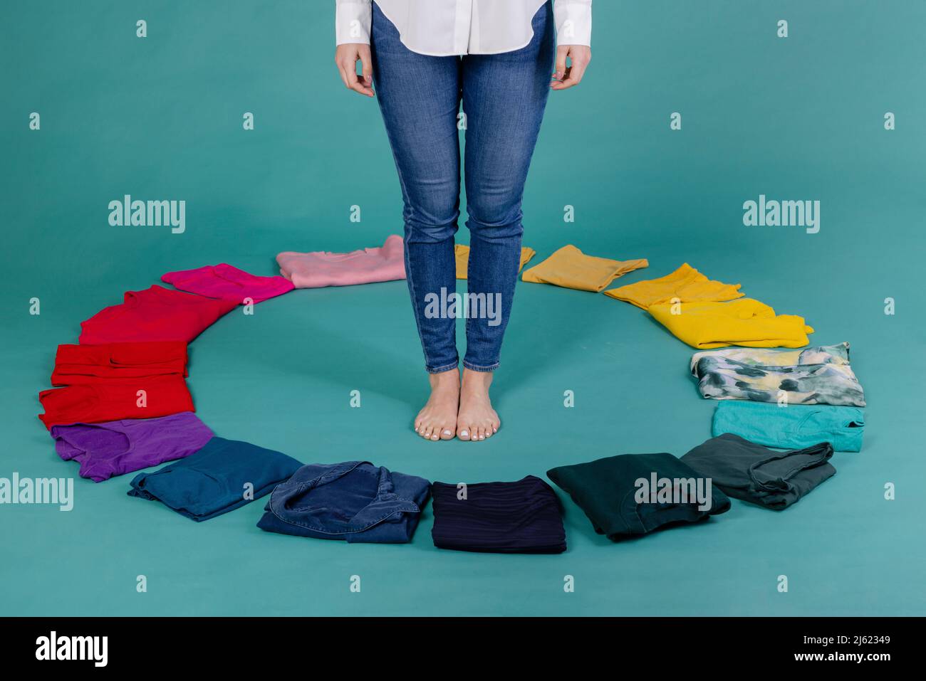 Woman standing inside hi-res stock photography and images - Alamy