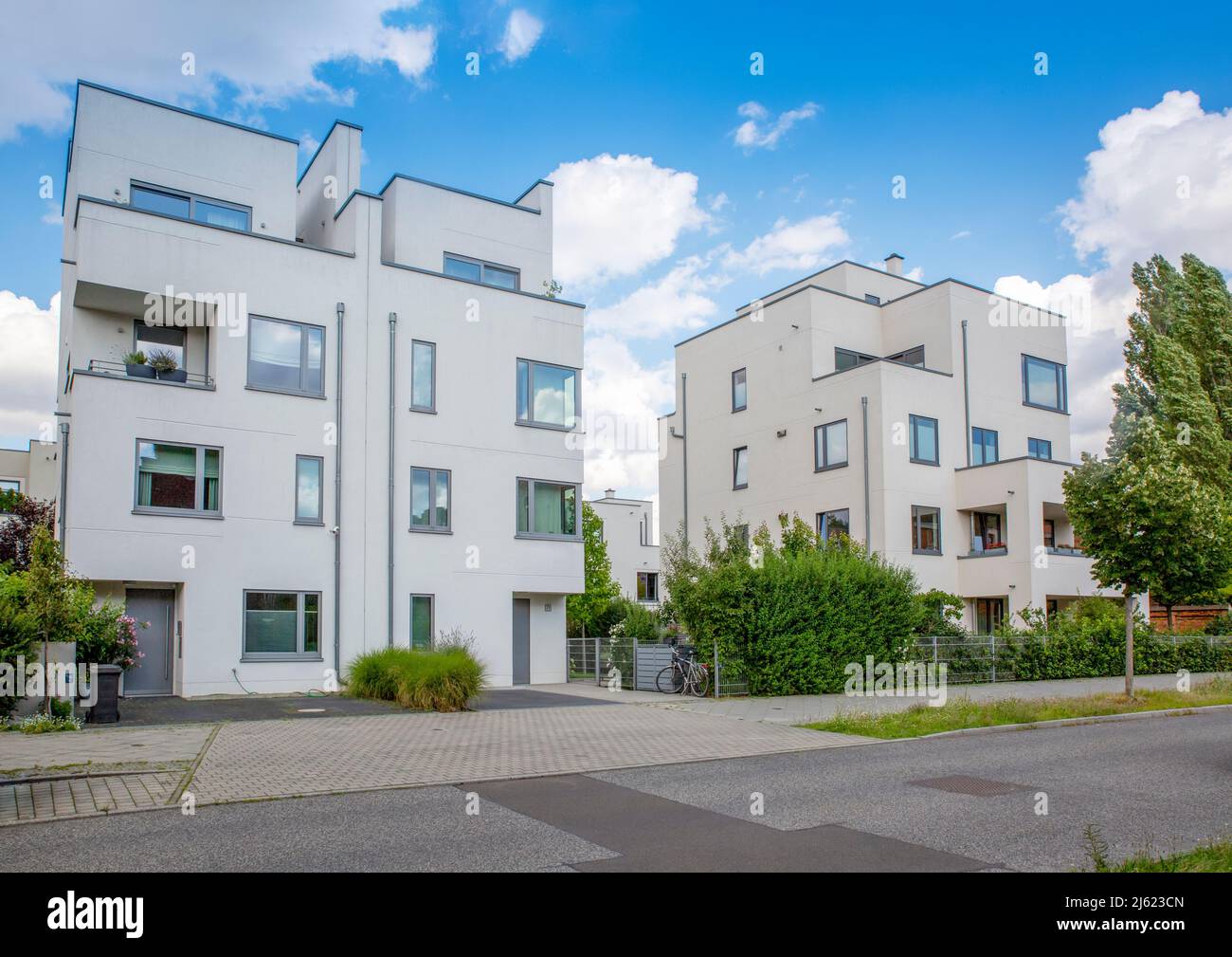 Germany, Berlin, Modern suburban houses in new development area Stock ...