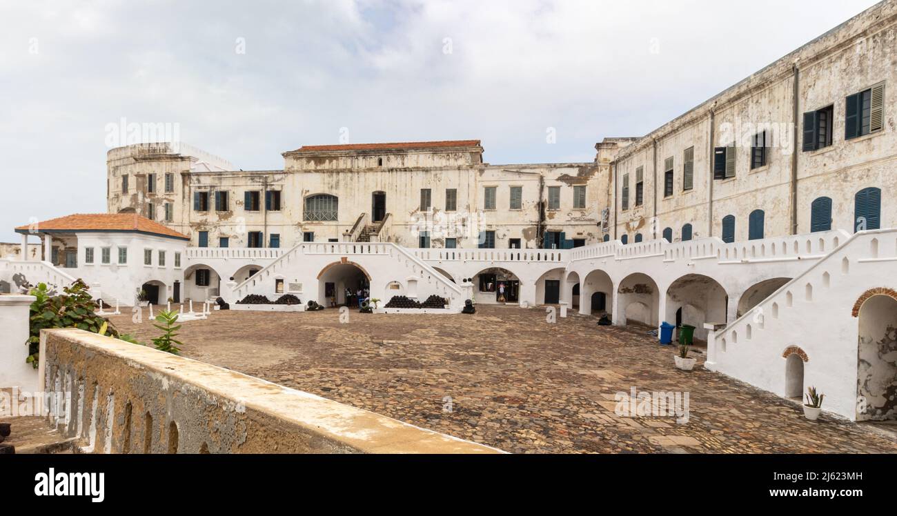 Cape Coast Castle inside court Stock Photo - Alamy
