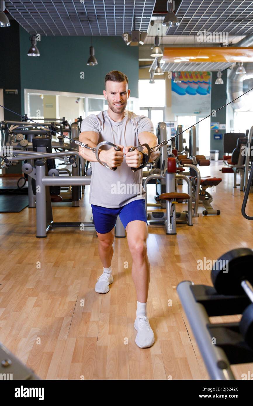 Stretching exercise gym man hi-res stock photography and images - Alamy