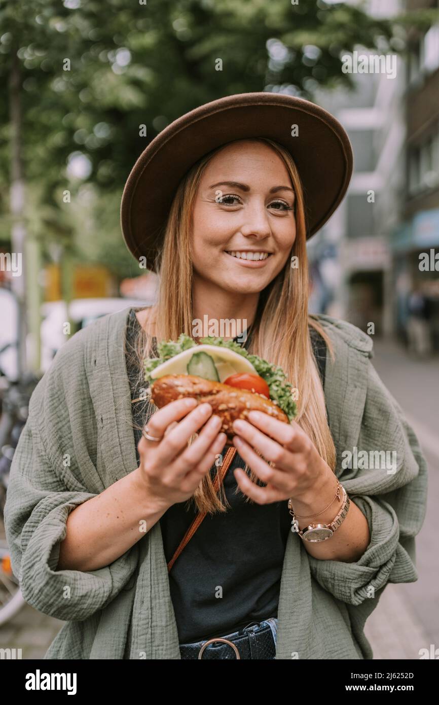 Woman sandwich hi-res stock photography and images - Alamy