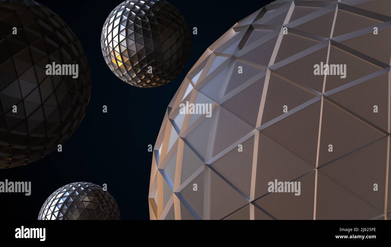 Technology spheres. Computer generated 3d render Stock Photo - Alamy