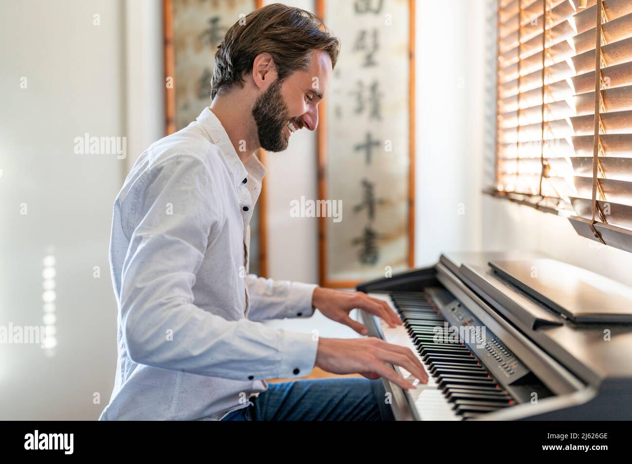 Happy blind man hi-res stock photography and images - Alamy
