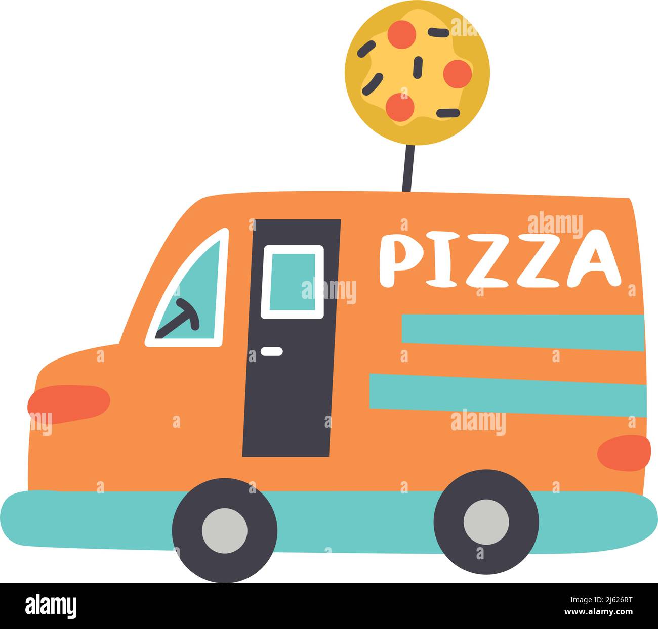 Pizza wagon Stock Vector Images - Alamy