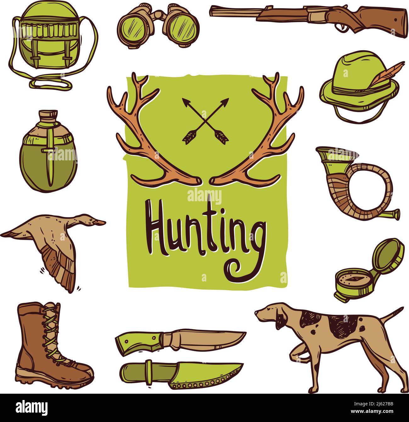Dogs Running Deer Decal