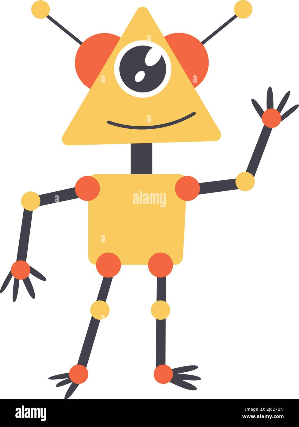 Smart kids with robot Cut Out Stock Images & Pictures - Alamy