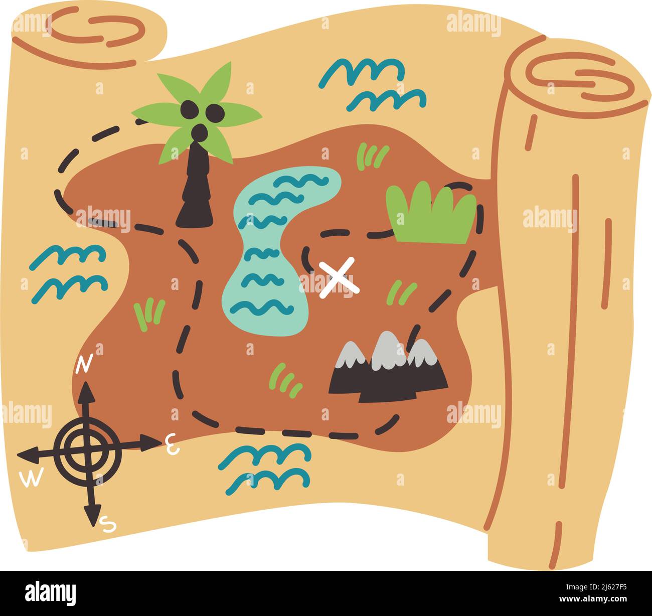 Funny map compass Stock Vector Images - Alamy