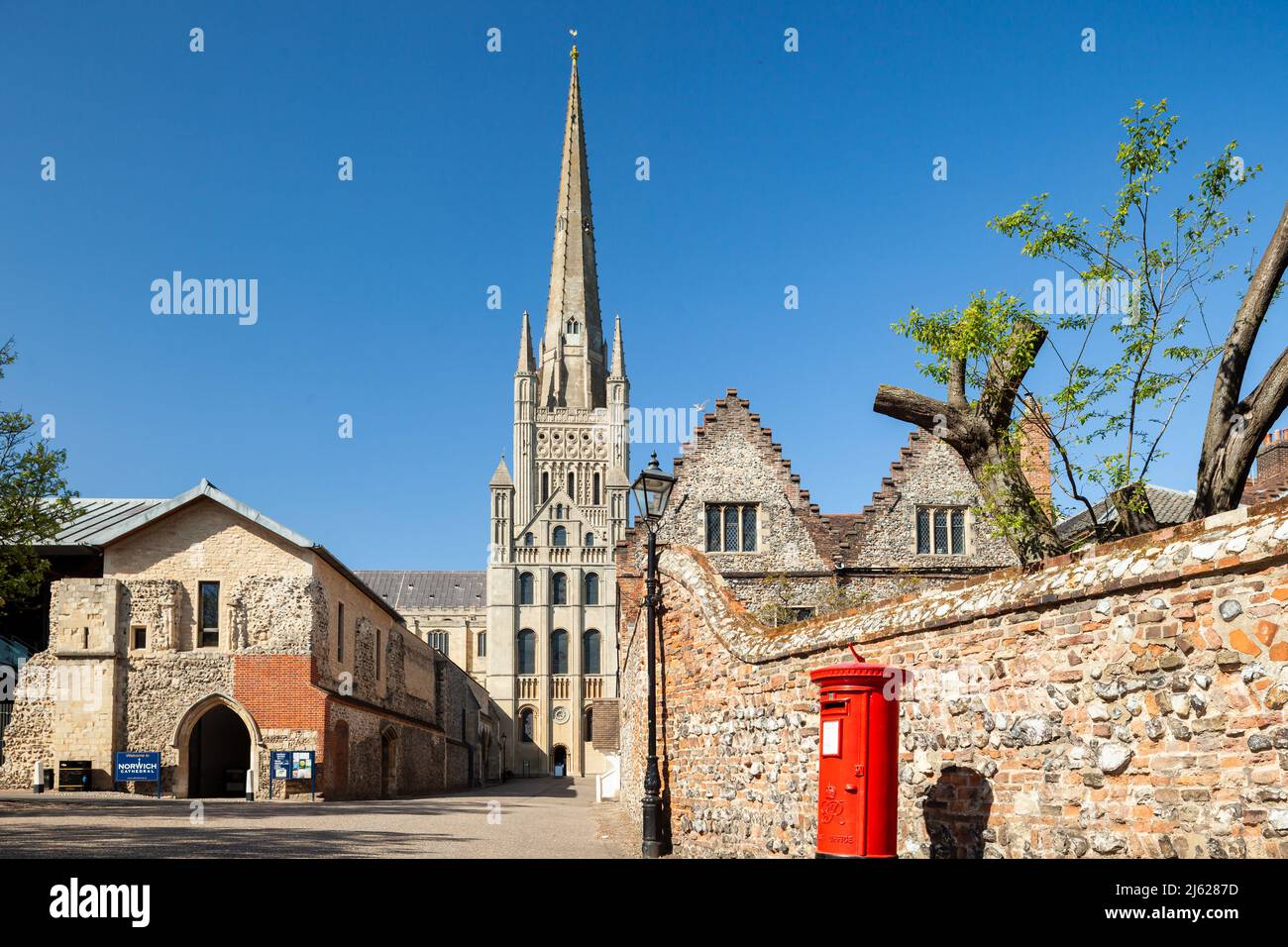 Spring day at Norwich Cathedral, Norfolk, England Stock Photo - Alamy