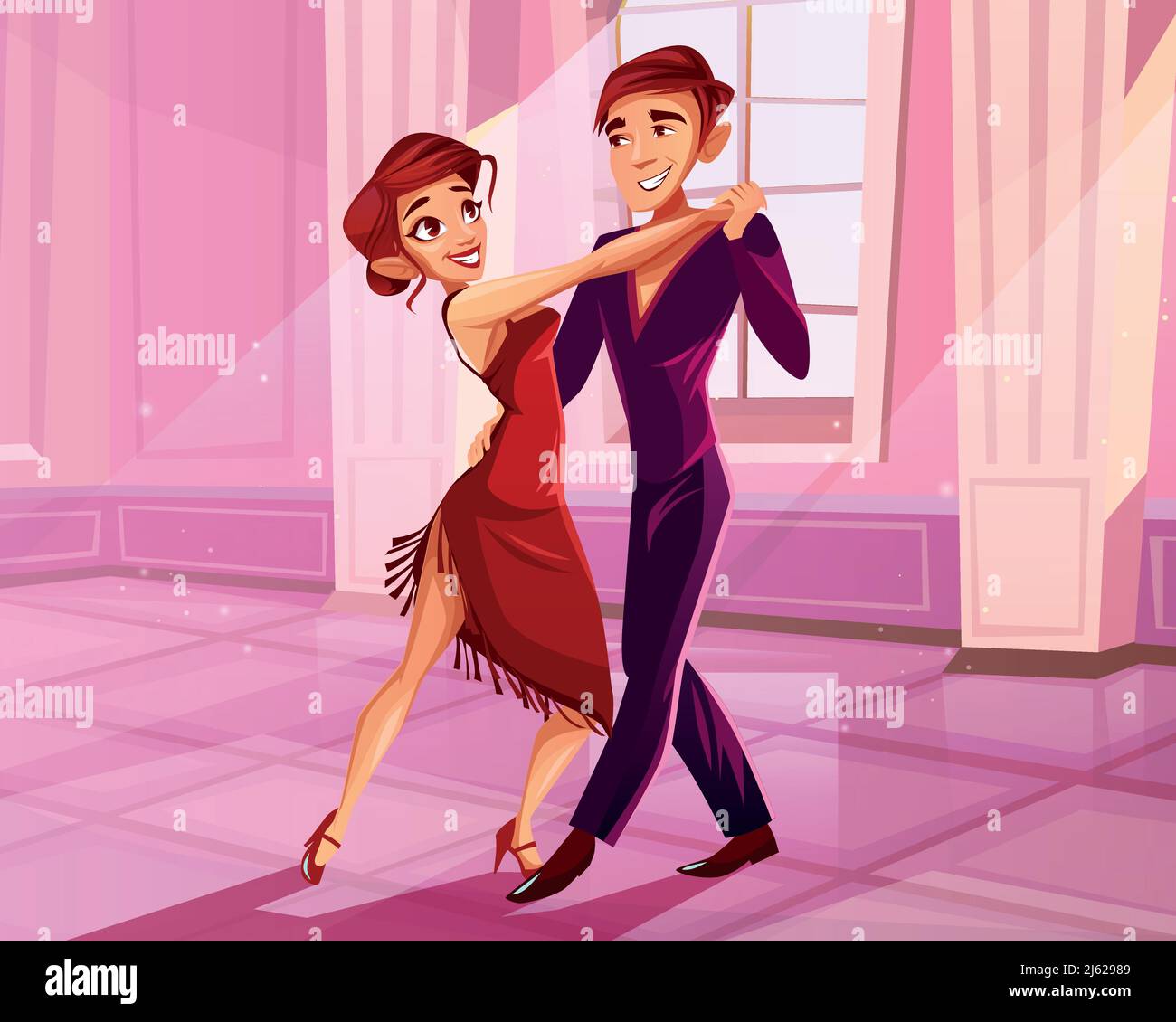 Salsa Dancing Cartoon Girls