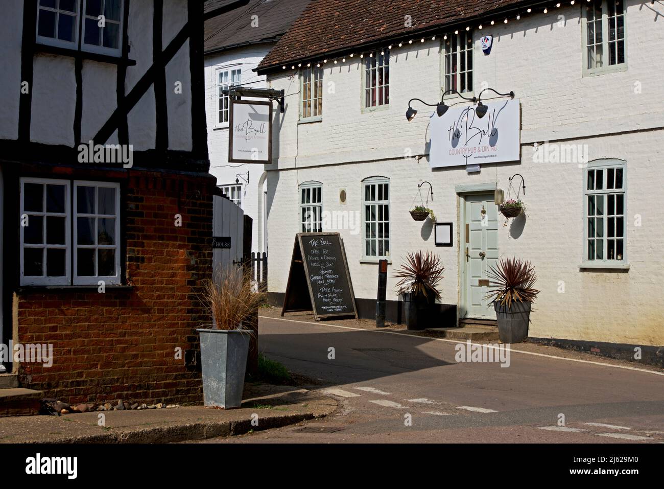 The Bull pub in the village of Gosmore, Hertfordshire, England UK Stock ...