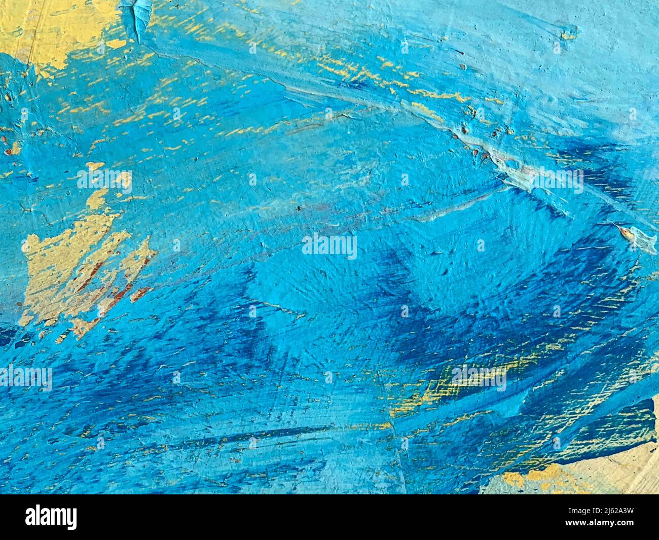 Blue and yellow paint abstract background texture Stock Photo - Alamy