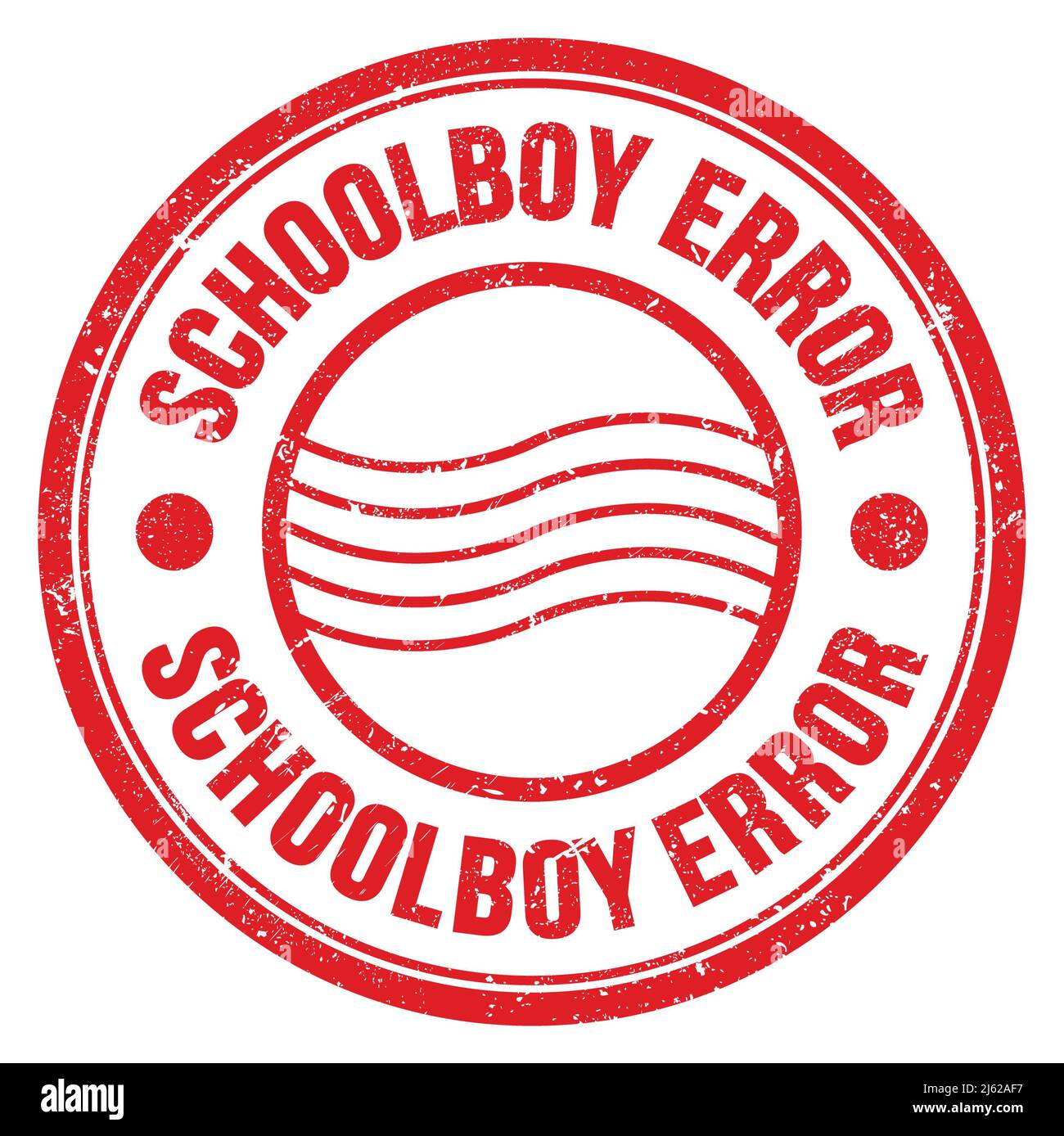 SCHOOLBOY ERROR word written on red round postal stamp sign Stock Photo ...