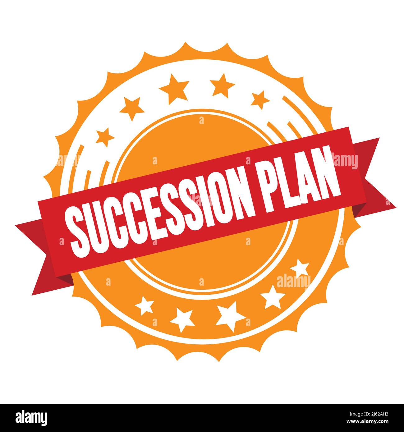 SUCCESSION PLAN text on red orange ribbon badge stamp Stock Photo - Alamy