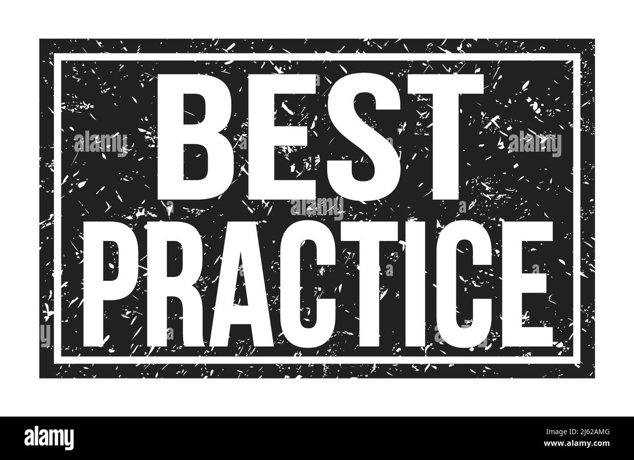 BEST PRACTICE, words written on black rectangle stamp sign Stock Photo ...
