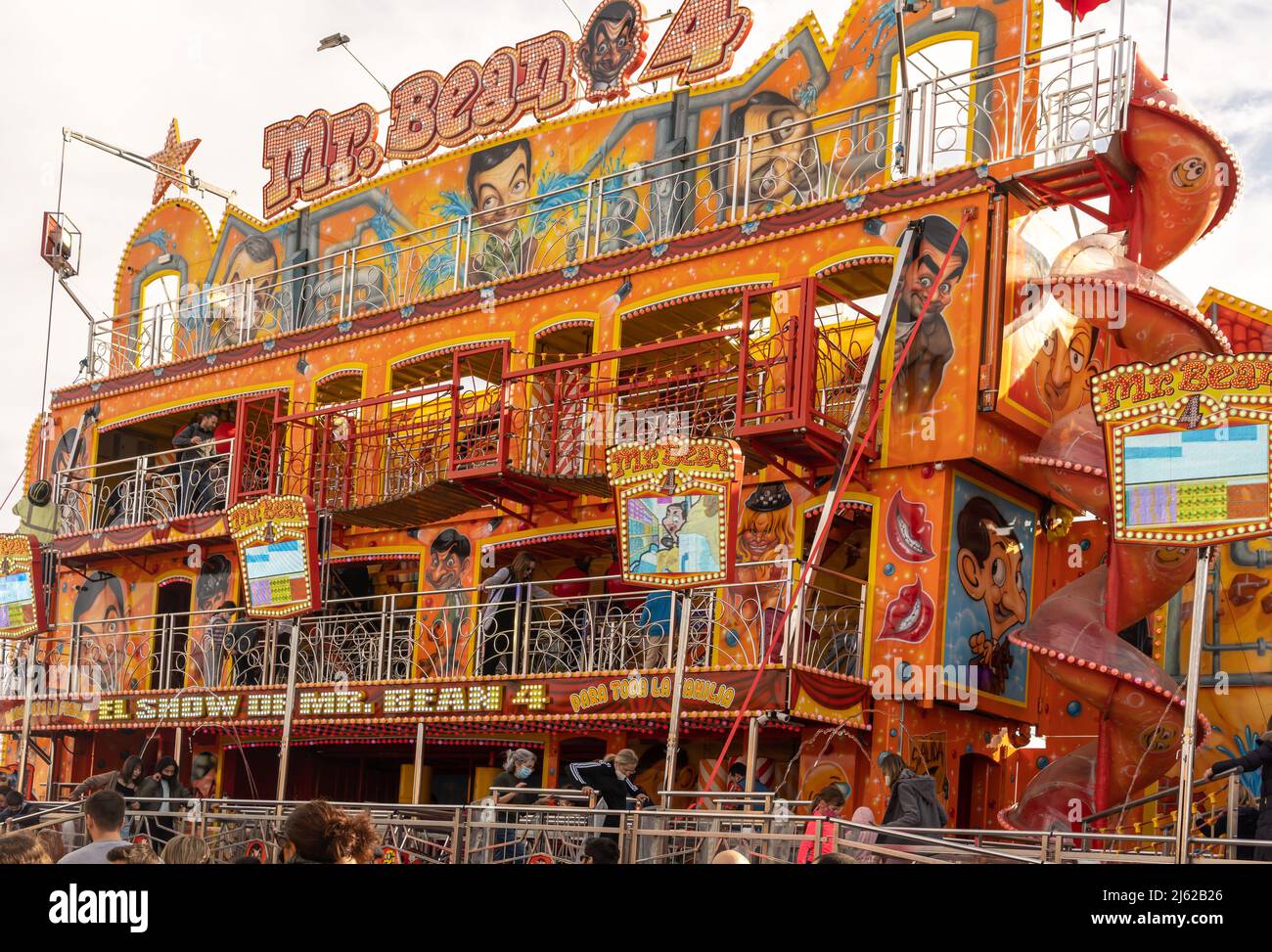 Palma de Mallorca, Spain; april 08 2022: Attractions and people at the ...