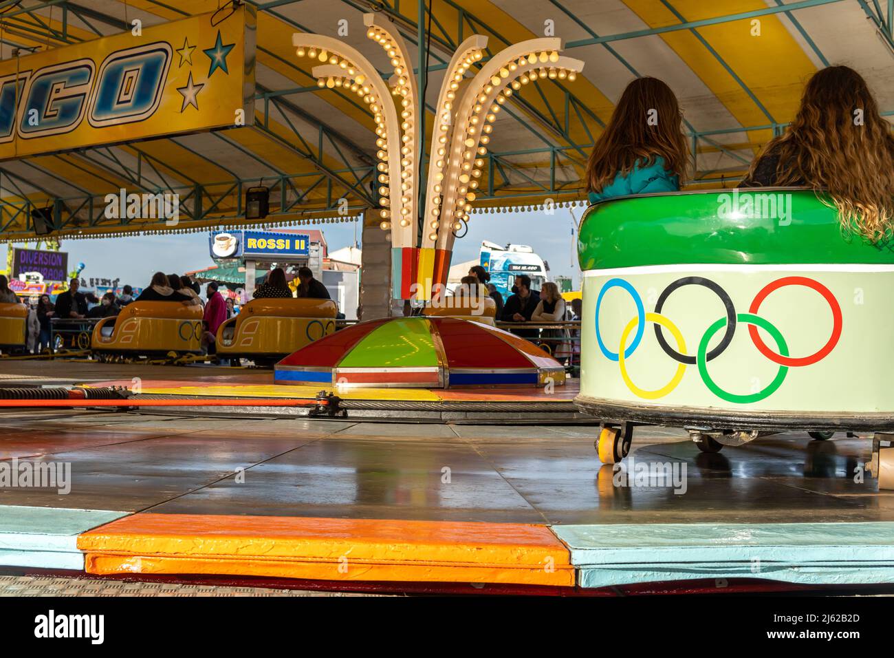 Palma de Mallorca, Spain; april 08 2022: Attractions and people at the ...