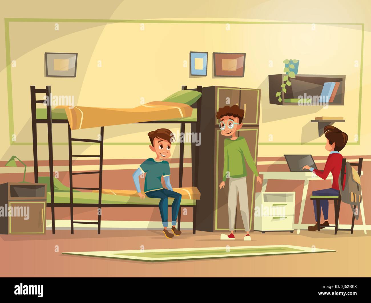 Teenager homework group Stock Vector Images - Alamy