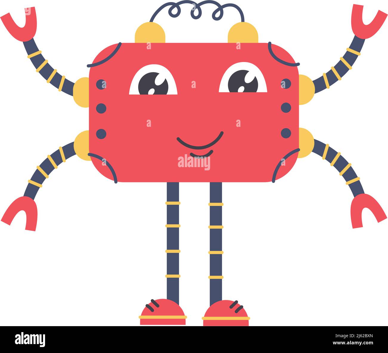 Little red robot Stock Vector Images - Alamy
