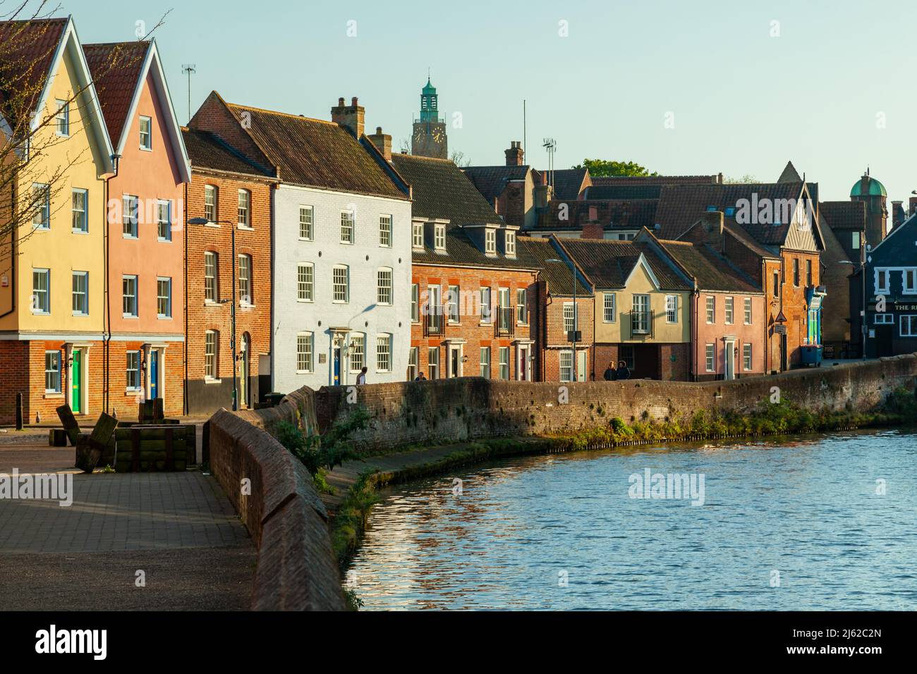 Spring afternoon on river Wensum in Norwich, Norfolk, England Stock ...