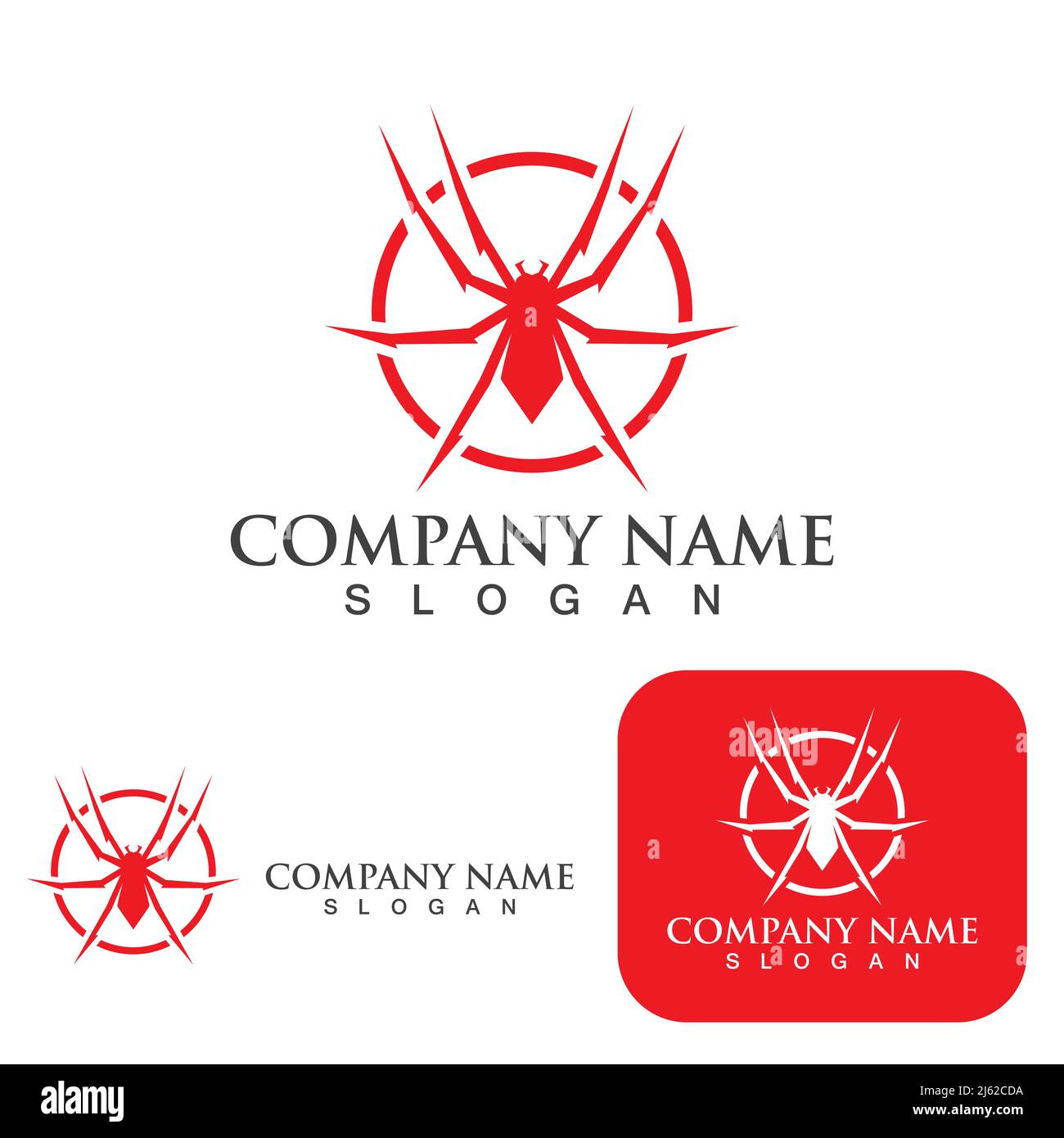 Spider logo and symbol vector template elements Stock Vector Image ...