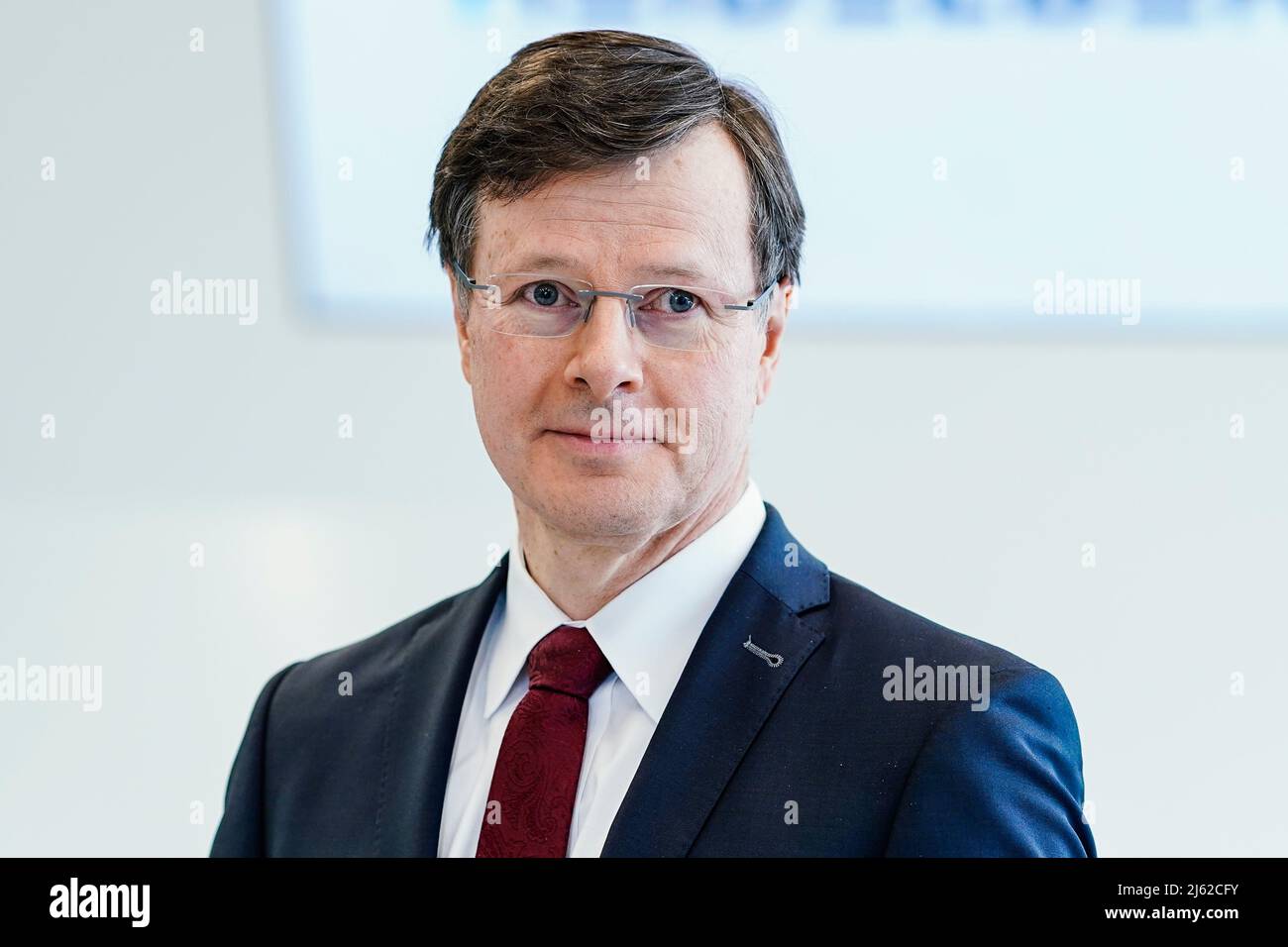 Wiesloch, Germany. 27th Apr, 2022. Ludwin Monz, CEO of Heidelberger ...