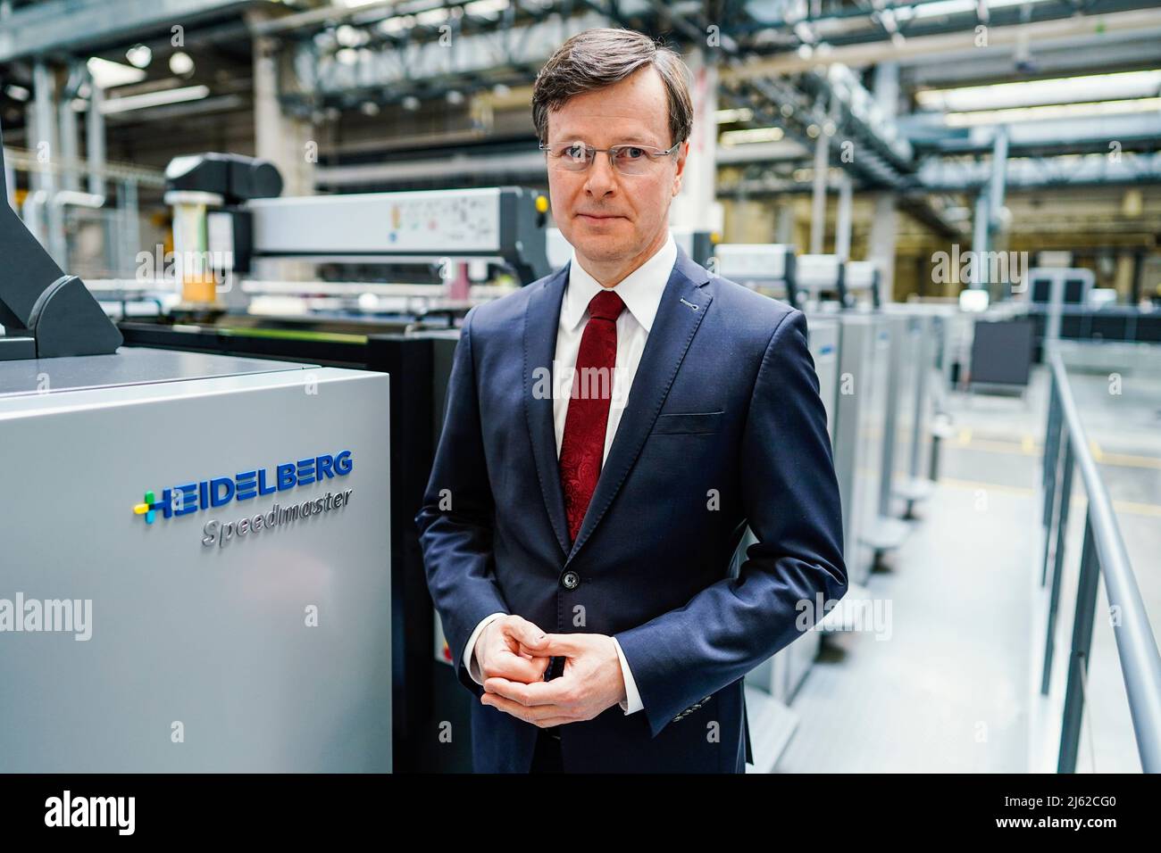Wiesloch, Germany. 27th Apr, 2022. Ludwin Monz, CEO of Heidelberger ...