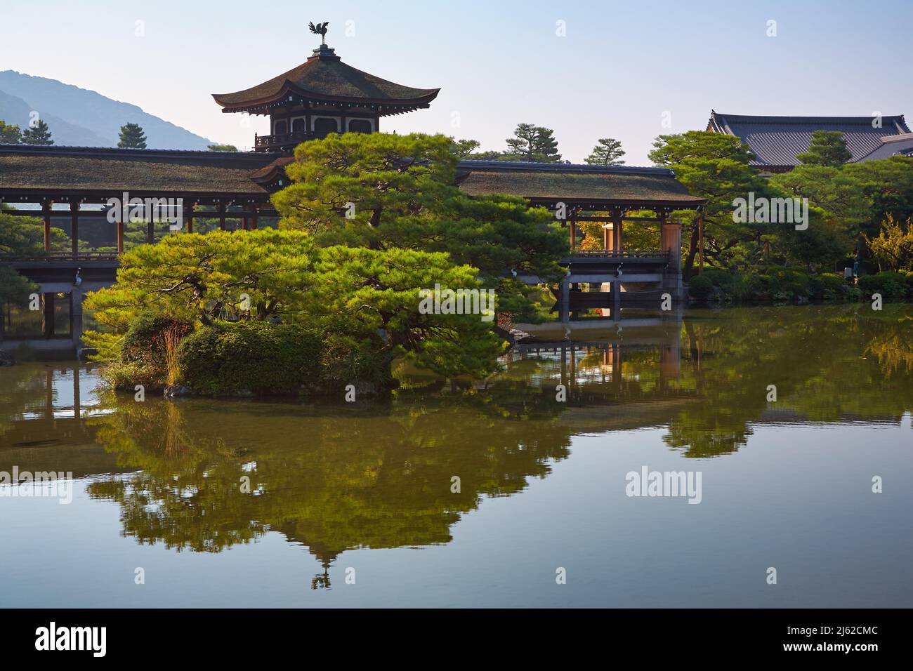 The Taihei-kaku is Hashidono (covered bridge) over the water of Seiho ...