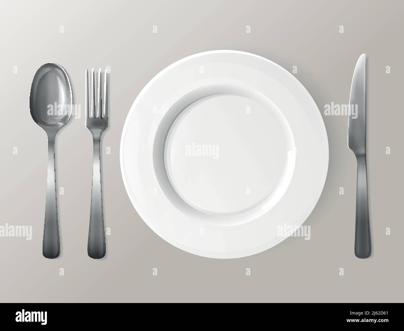 Vector realistic table setting hi-res stock photography and images - Alamy