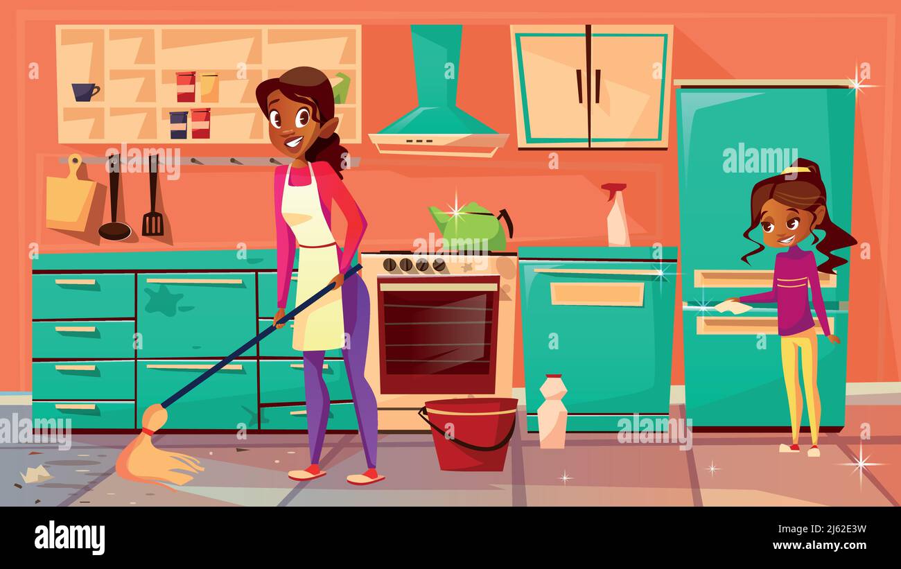 Mother daughter retro Stock Vector Images - Alamy