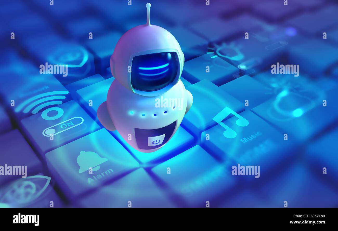 Smart Home. Wireless technologies of future 3d illustration. Artificial ...