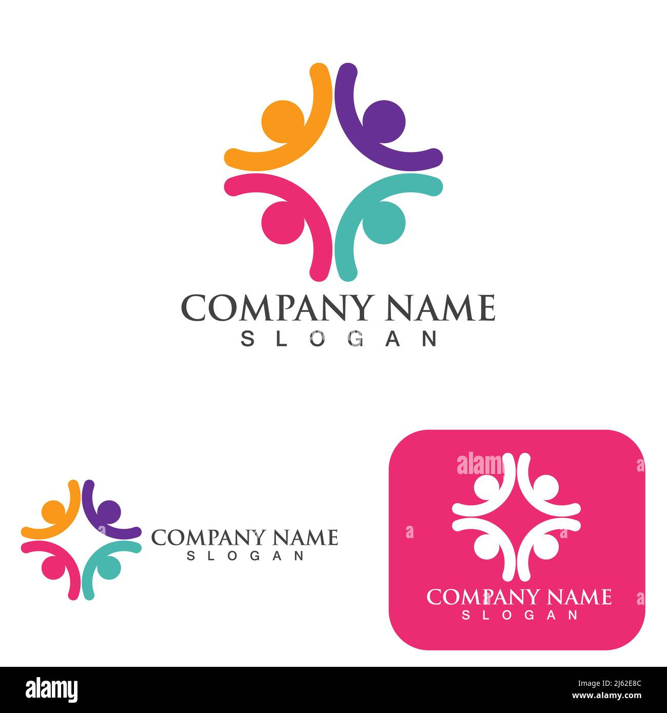 Community group logo, network and social icon vector Stock Vector Image ...