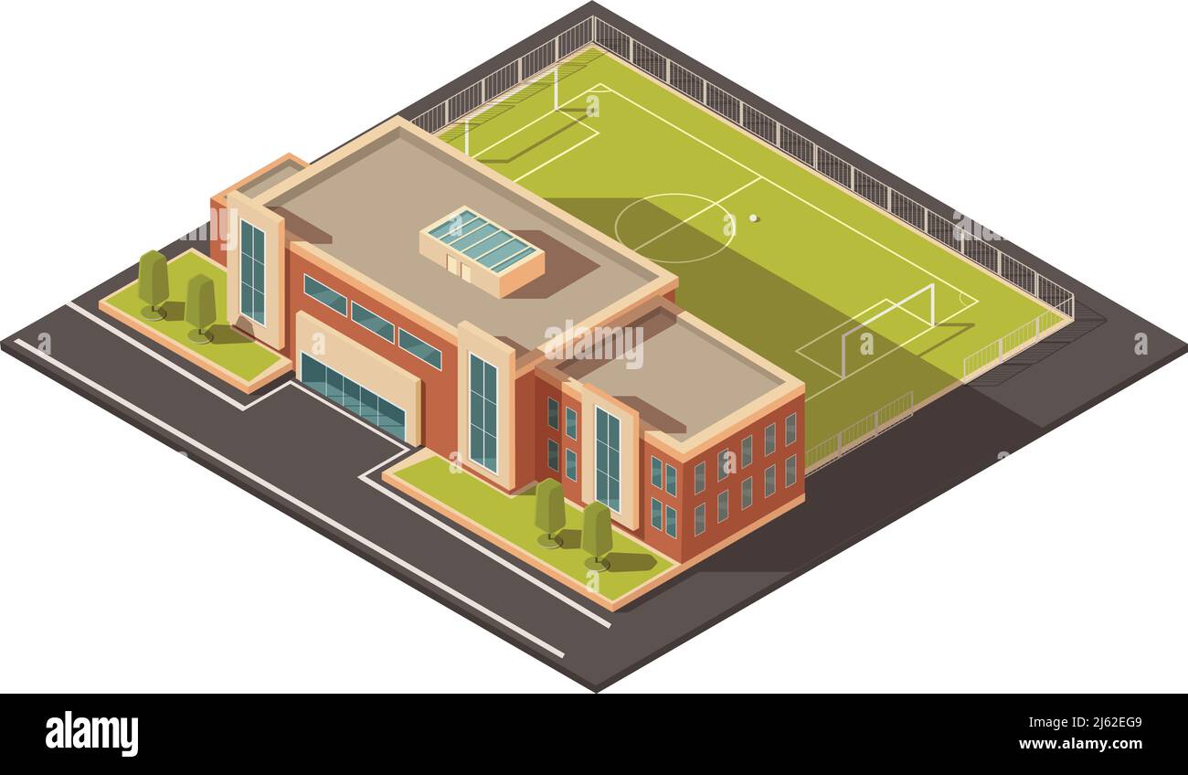Government education or sports institution building concept with ...