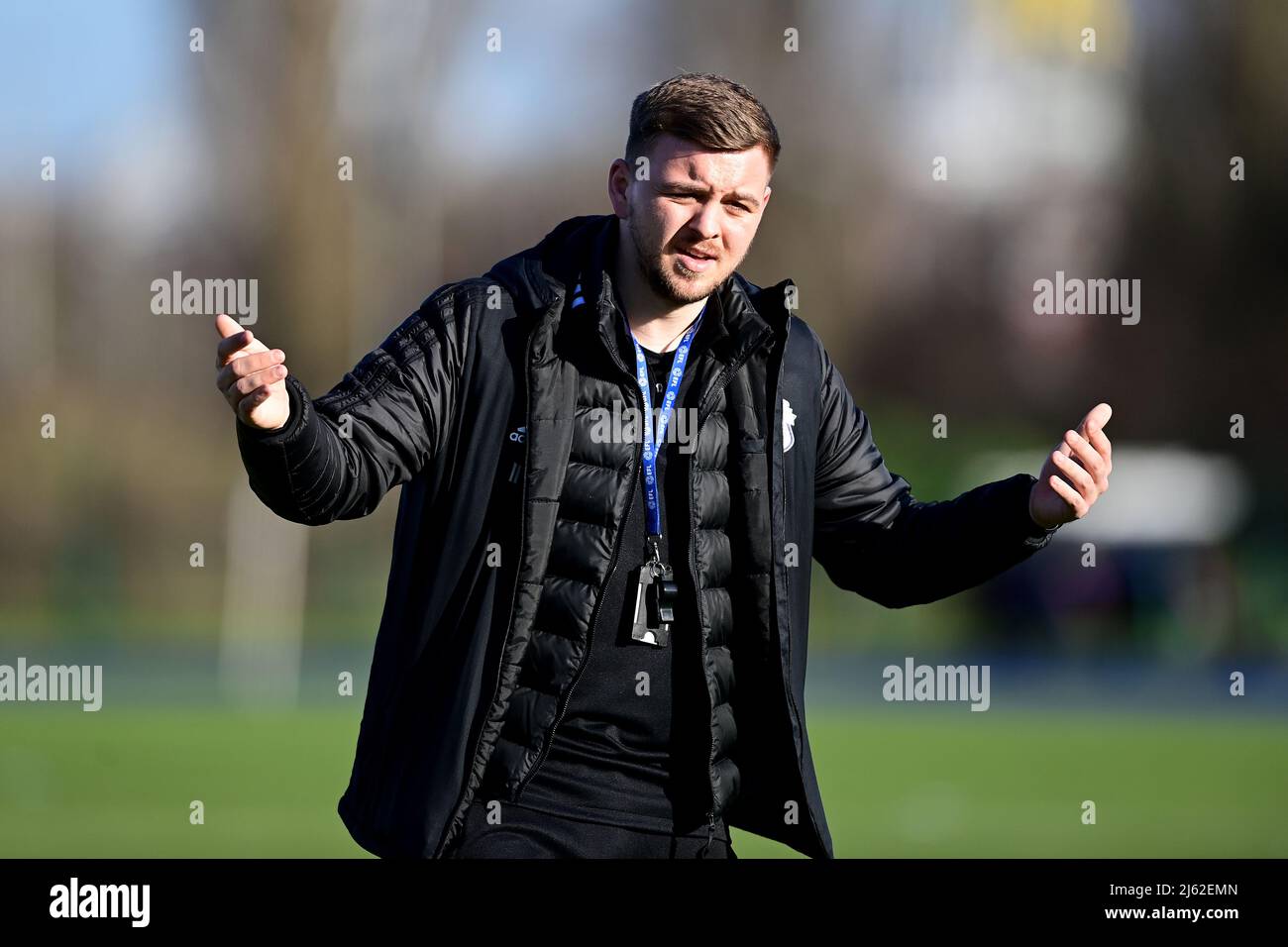 CARDIFF, WALES - 30 JANUARY 2022: Ian Darbyshire Manager of Cardiff ...