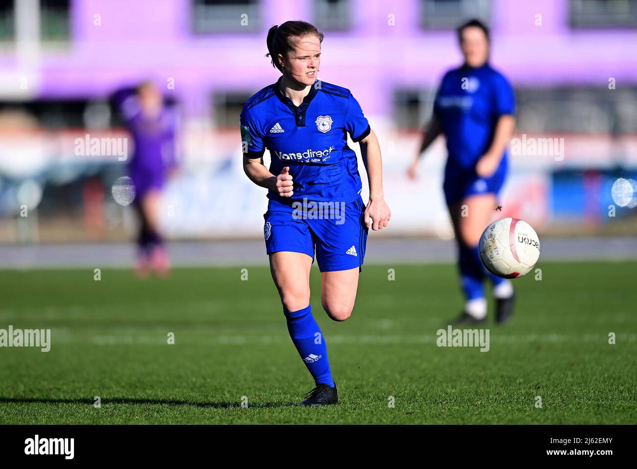 CARDIFF, WALES - 30 JANUARY 2022: Emily Bayliss of Cardiff City Women ...