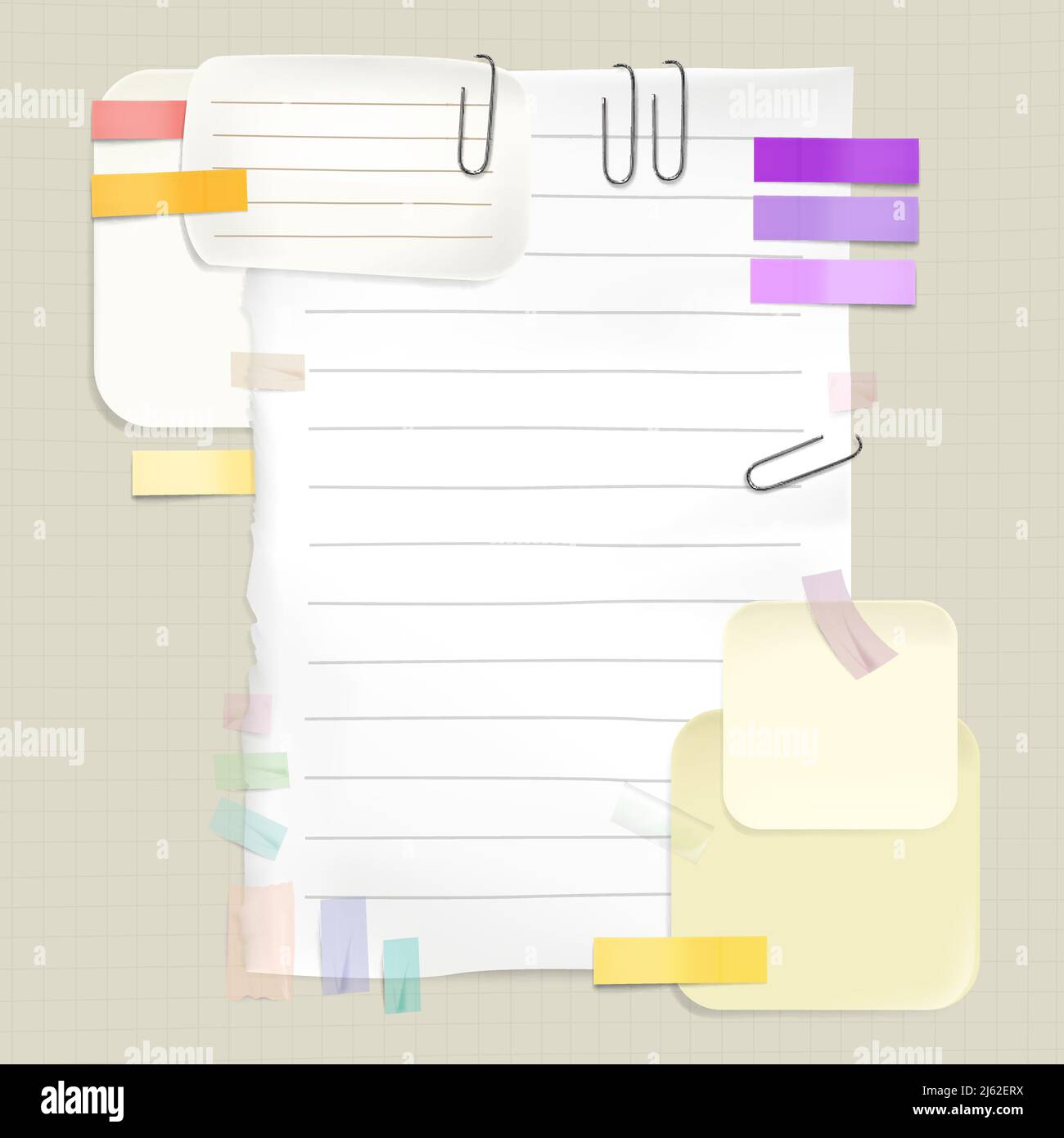 Reminders and message notes vector illustration of memo stickers and ...