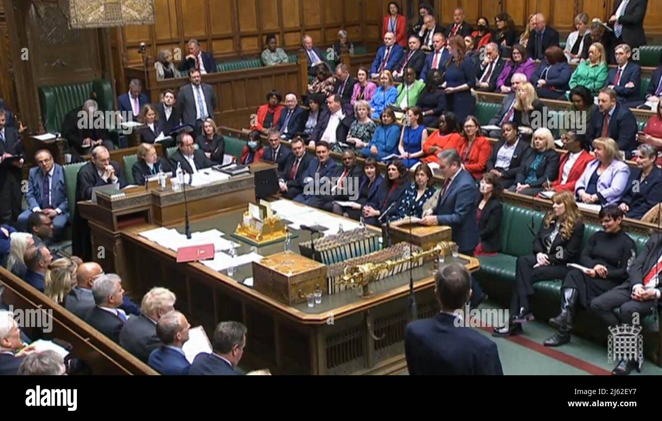 Labour leader Sir Keir Starmer speaking next to Labour deputy leader ...