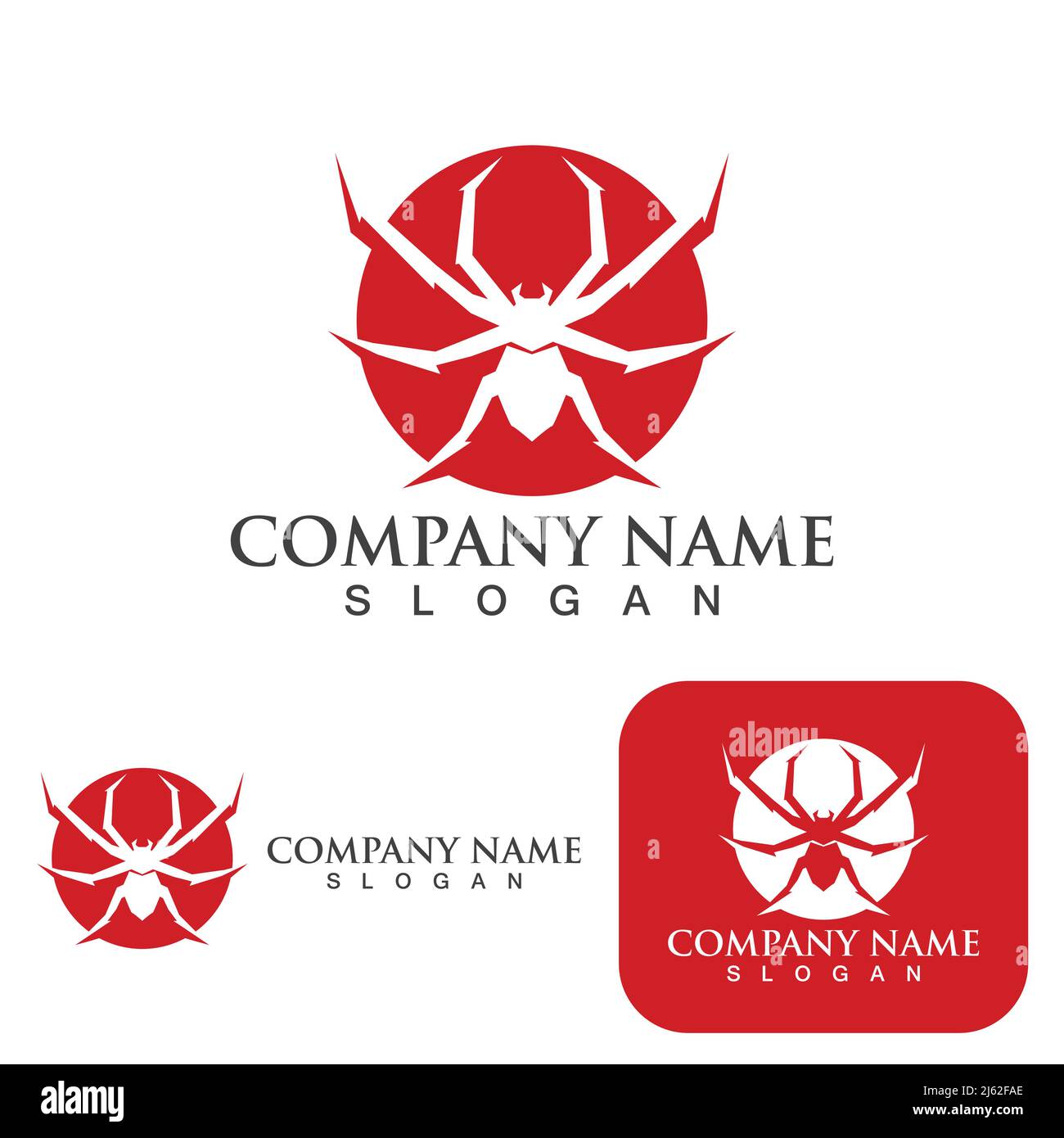 Spider logo and symbol vector template elements Stock Vector Image ...